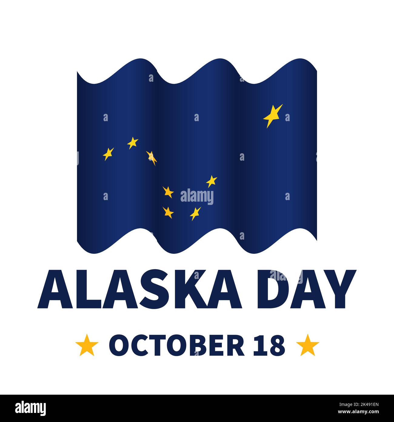 Alaska Day typography poster. Holiday celebration on October 18. Vector ...