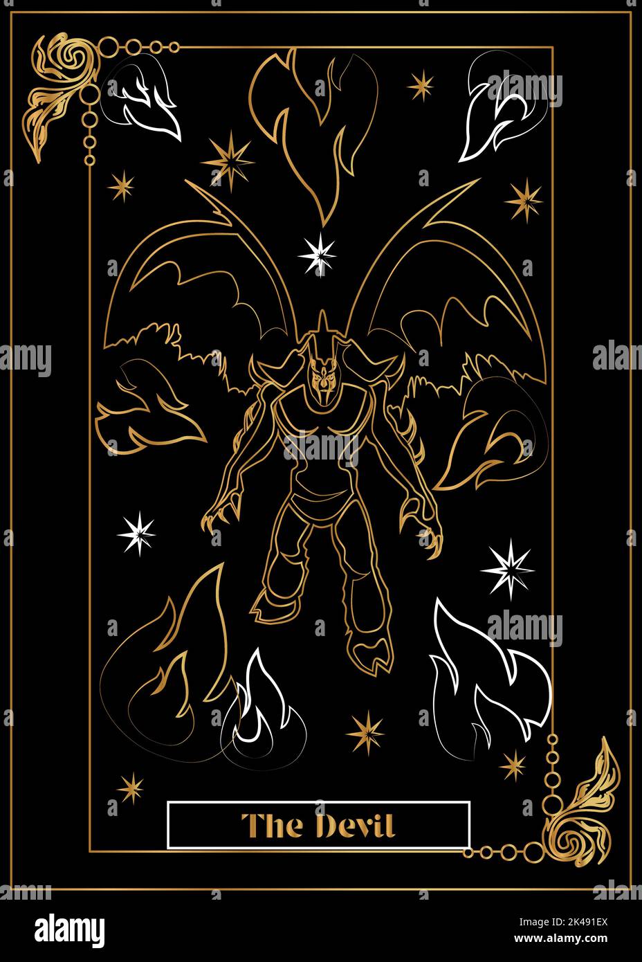 the illustration - card for tarot - The Devil Stock Vector Image & Art ...