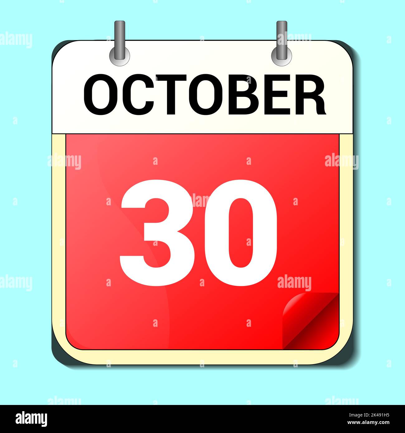 day on the calendar, vector image format, october Stock Vector Image ...