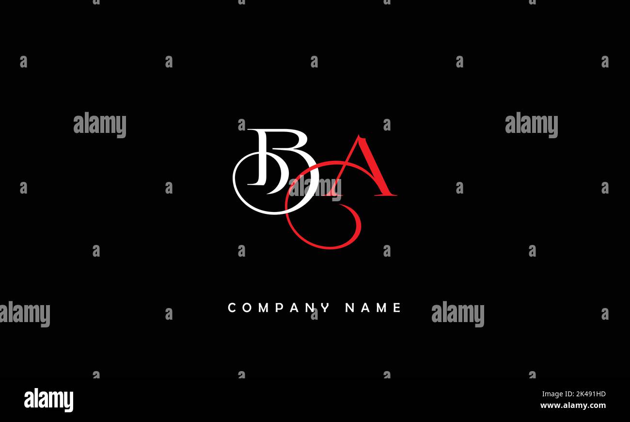 Ba letters Stock Vector Images - Alamy