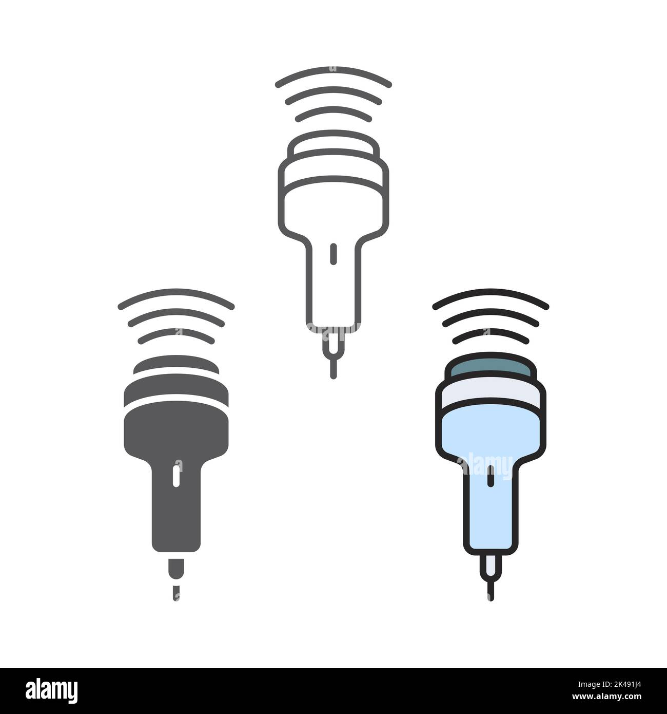 Ultrasound Vector Icon Illustration Creative Sign From Biotechnology