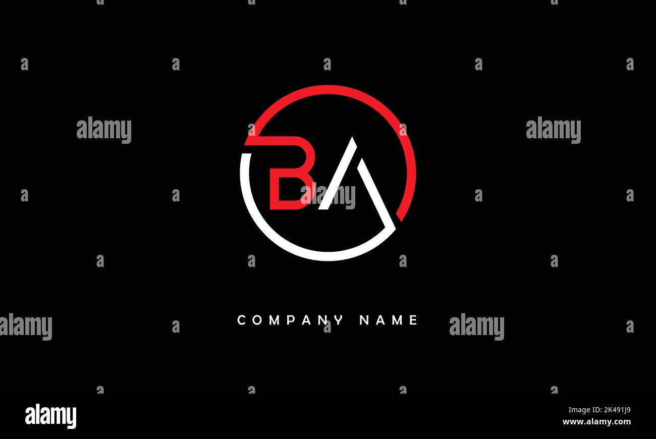 BA, AB Abstract Letters Logo Monogram Stock Vector Image & Art - Alamy