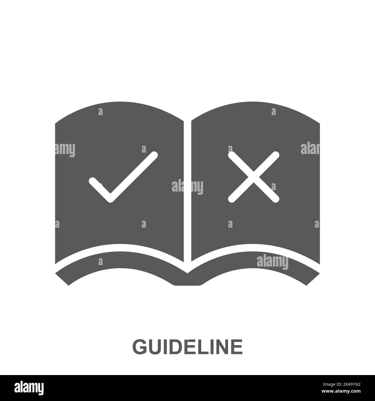 Guideline icon. Simple element from regulation collection. Guideline ...