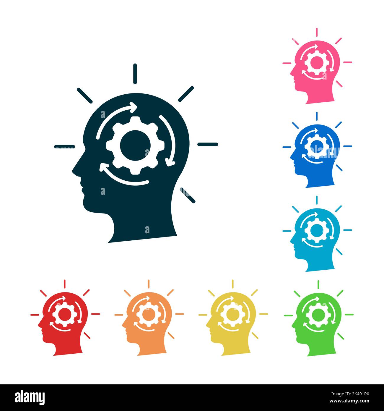 Realization icon. Simple creative element. Realization icon for ...