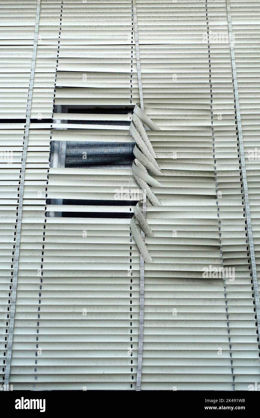 Blinds damaged after storm, Berlin, Germany Stock Photo - Alamy