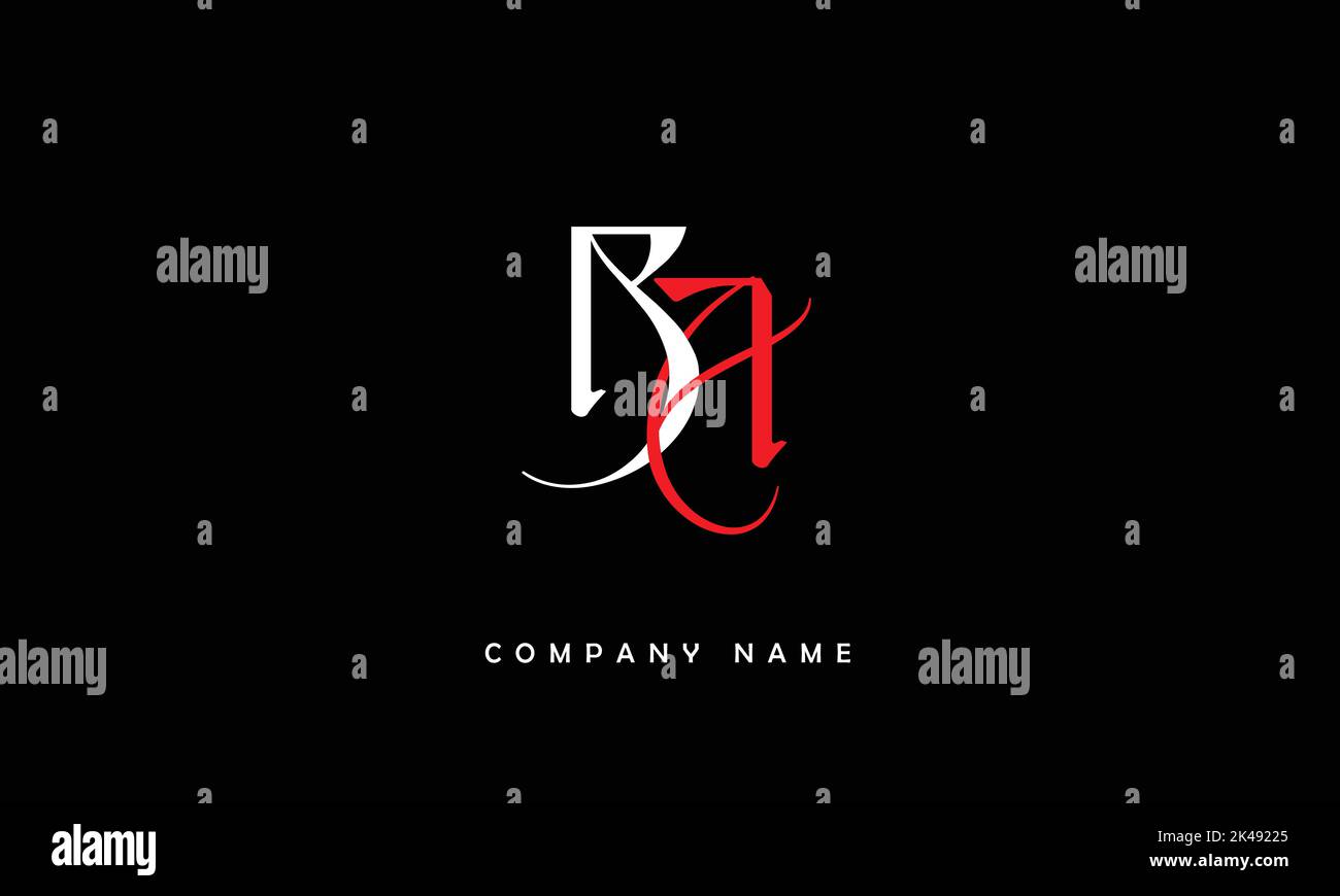 BA, AB Abstract Letters Logo Monogram Stock Vector Image & Art - Alamy