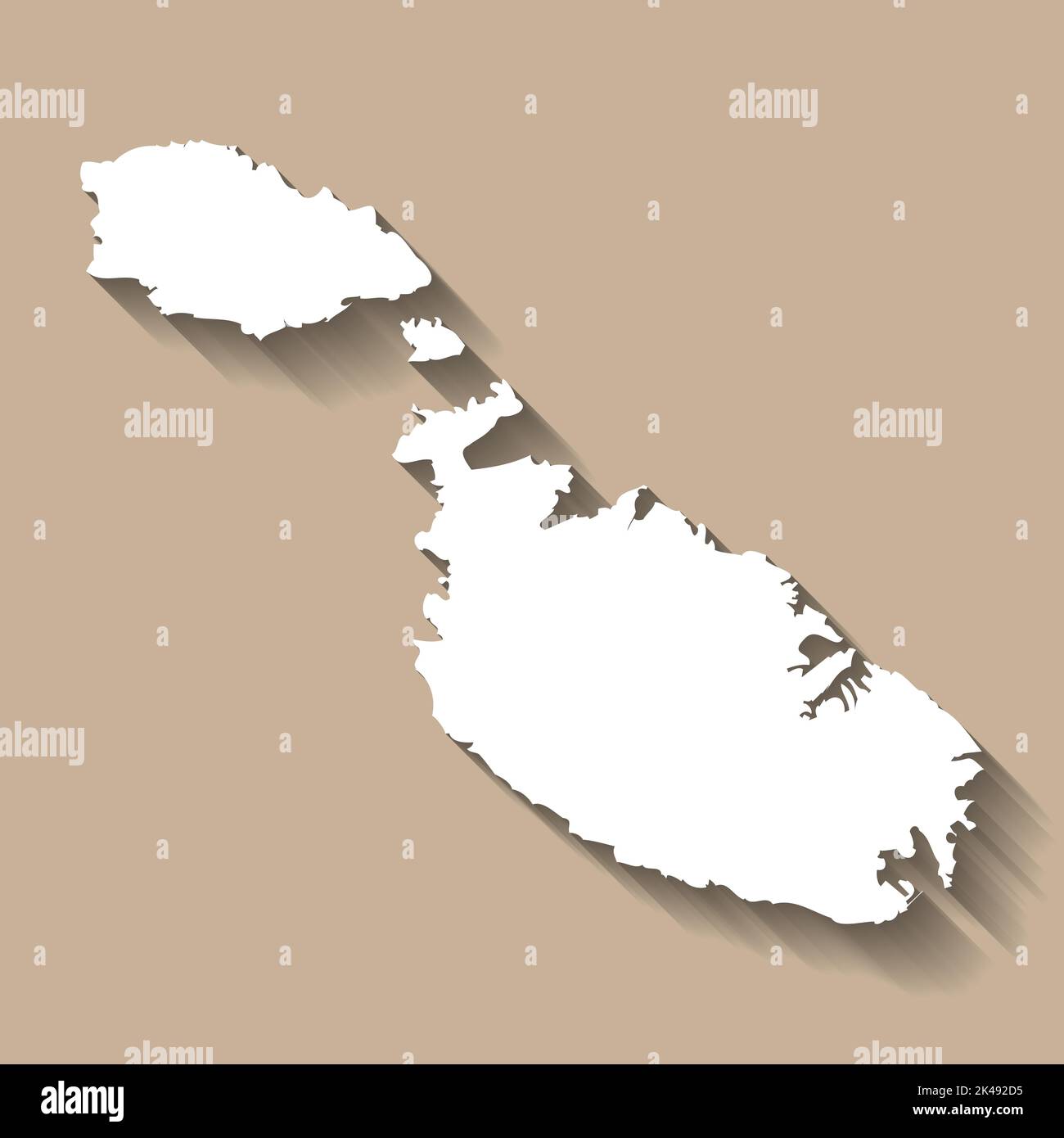 Malta Vector Country Map Silhouette Stock Vector Image And Art Alamy