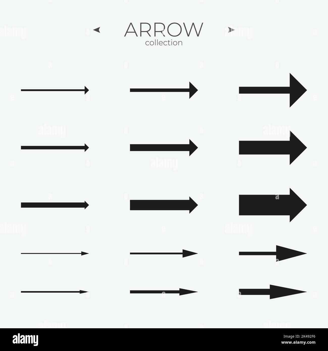 Arrow collection. Universal Arrow icon. Trendy style. For Web Graphics ...