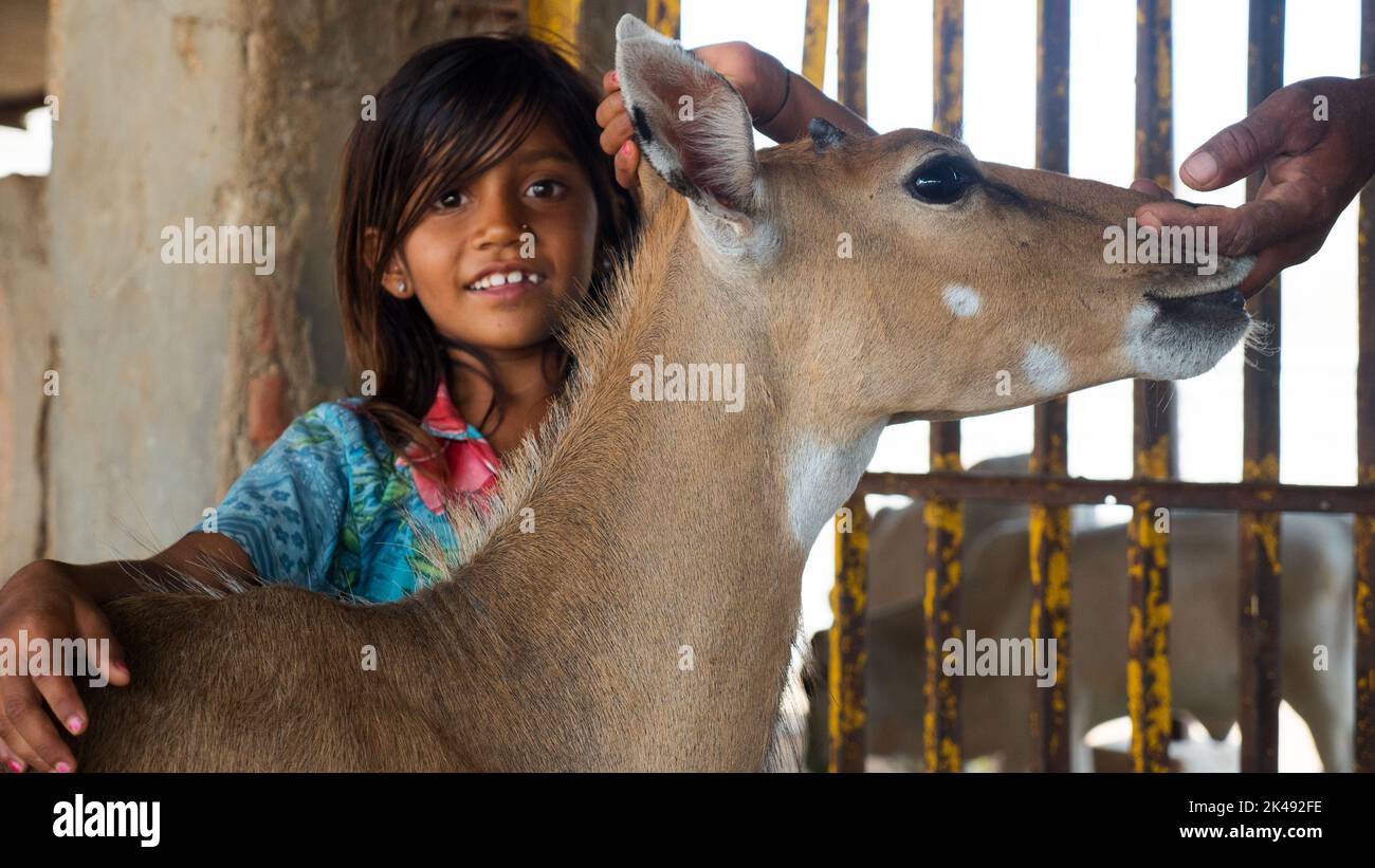 Smiling happy indian village girl hi-res stock photography and images ...
