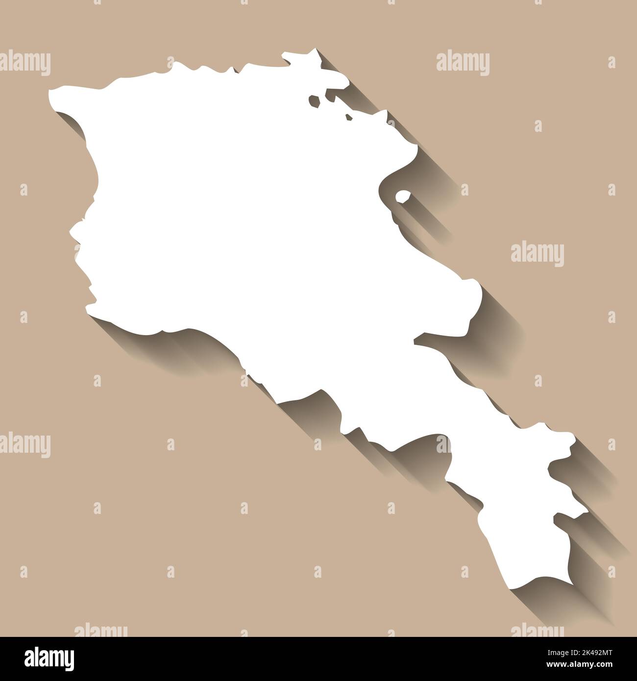 Armenia vector country map silhouette Stock Vector Image & Art - Alamy