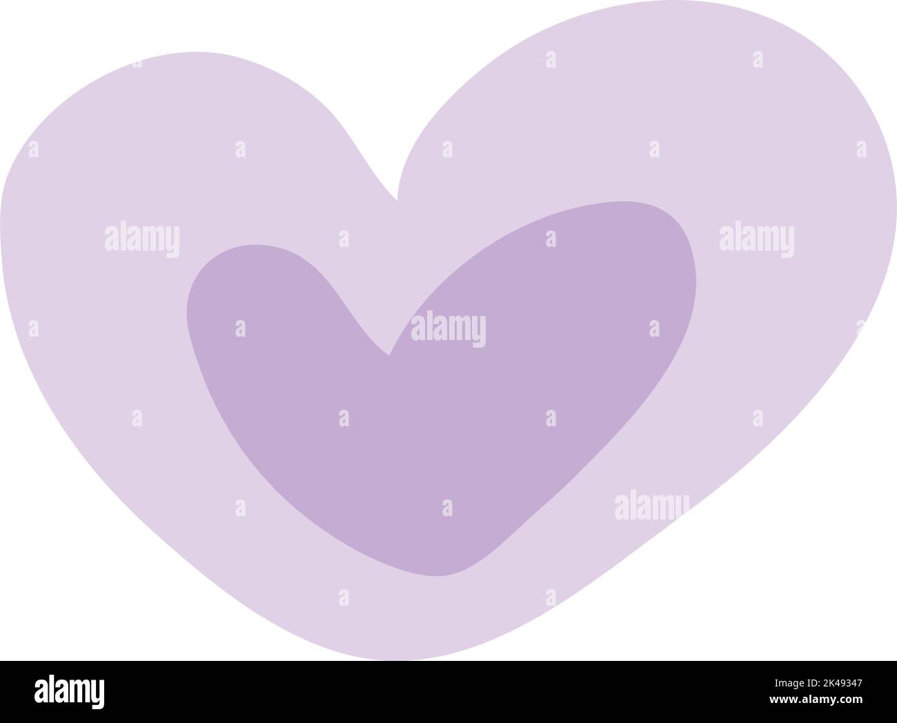 Abstract heart element hand drawn symbol of love icon for romantic ...