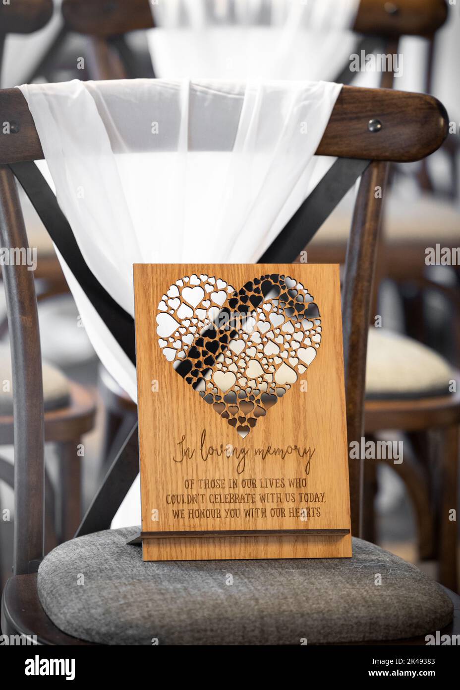 Seat reserved for relatives who have died and can not attend wedding ...