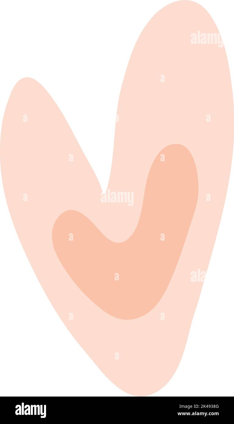 Abstract heart element hand drawn symbol of love icon for romantic ...