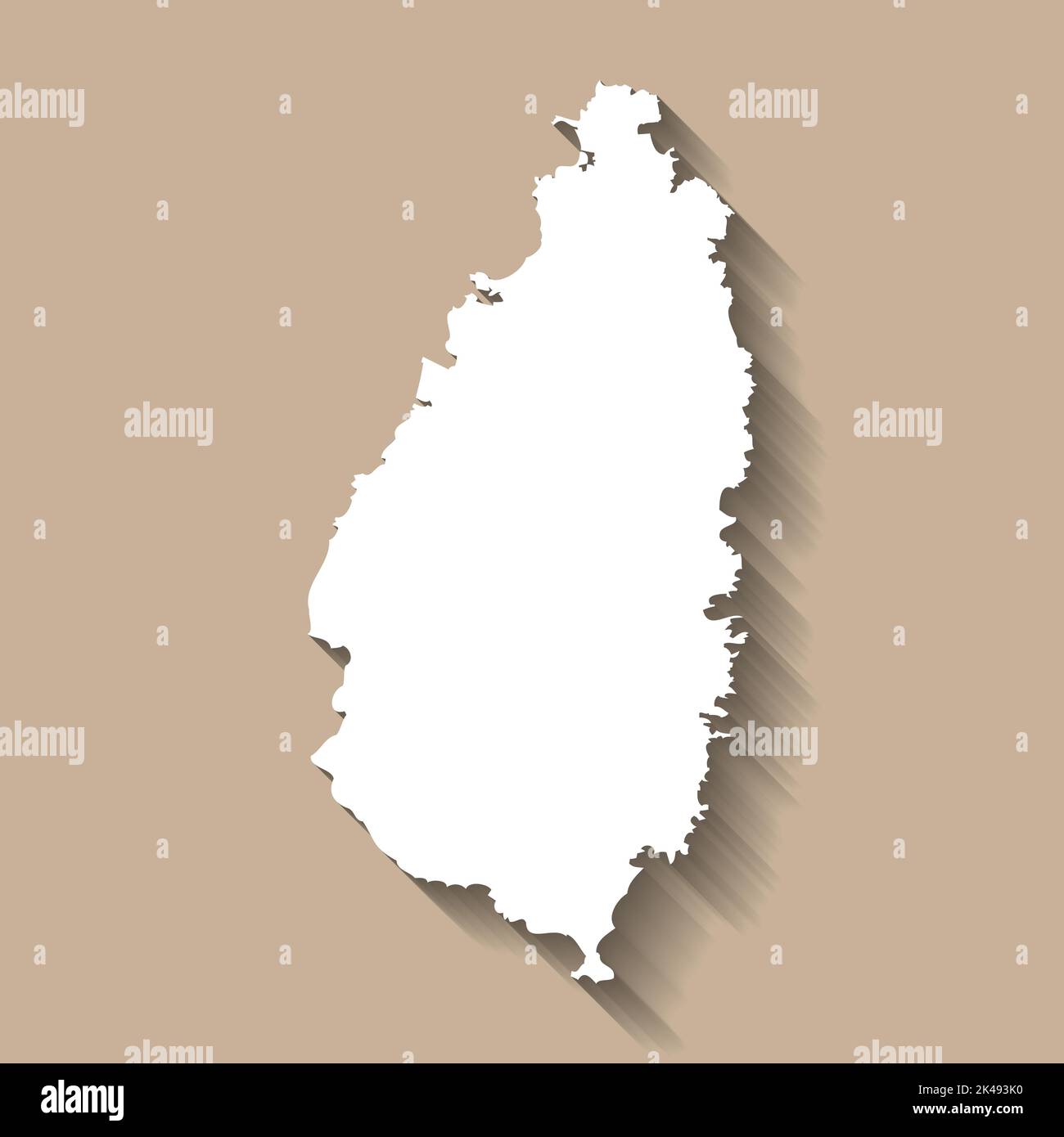 Saint Lucia vector country map silhouette Stock Vector Image & Art - Alamy