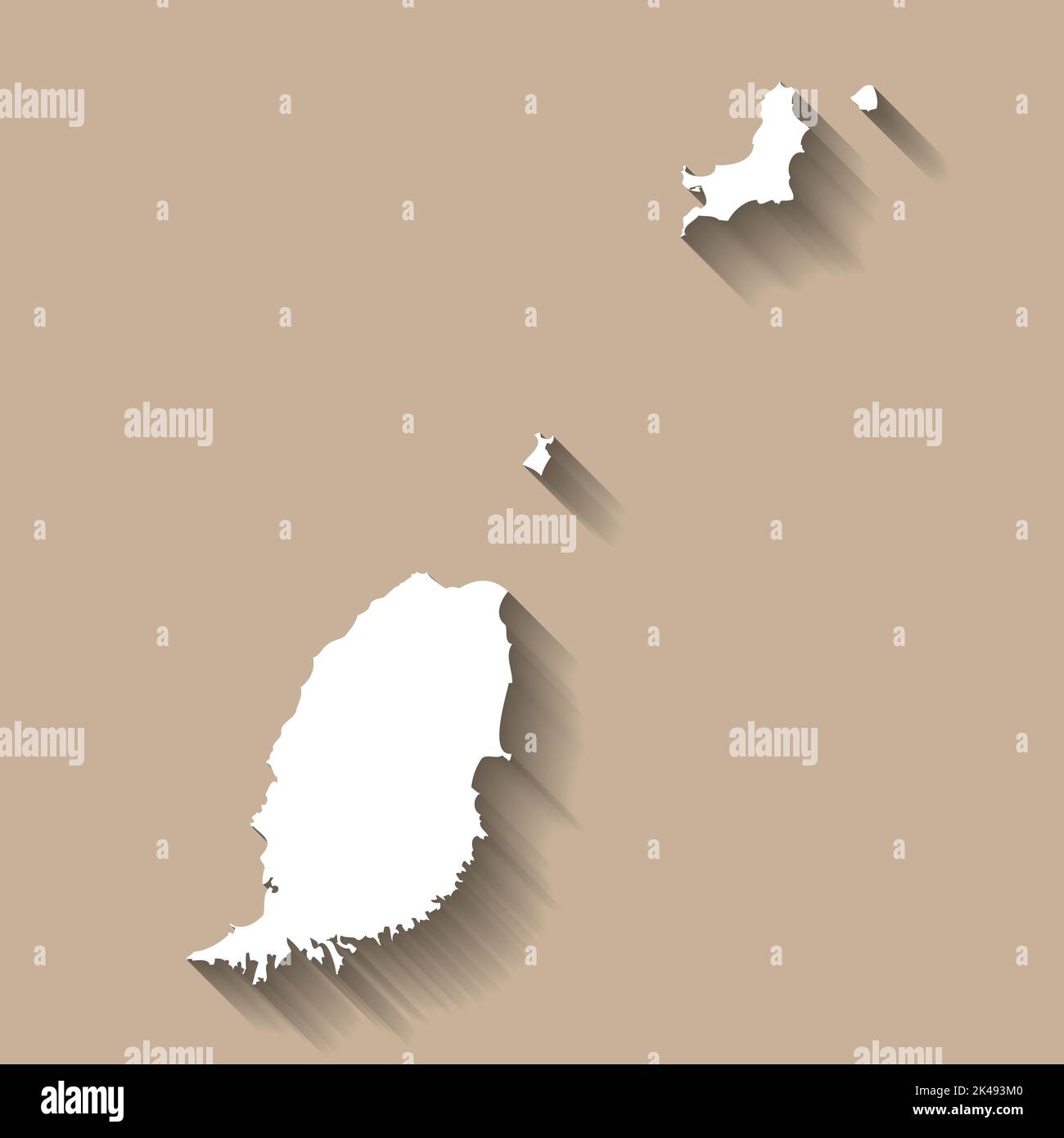 Grenada vector country map silhouette Stock Vector Image & Art - Alamy