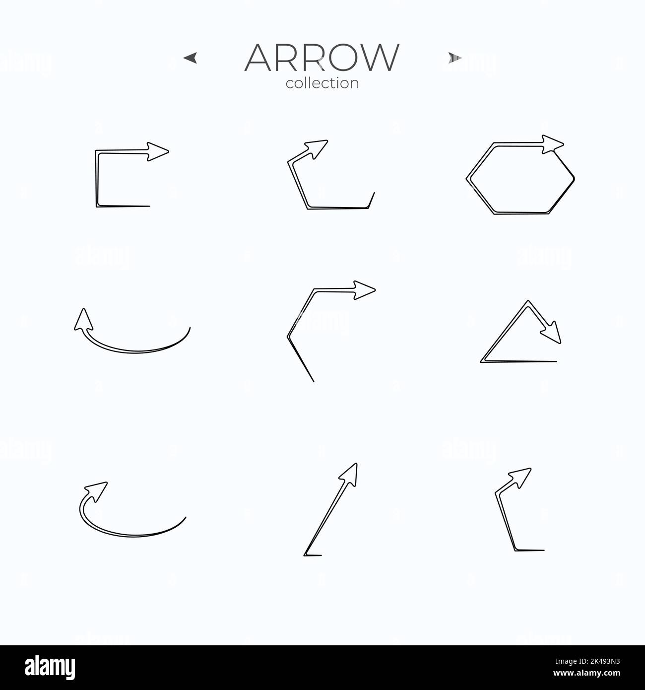 Simple Set Of Arrow Icons Arrow Vector Icon Set Arrow Basic Ui Elements To Use In Web And