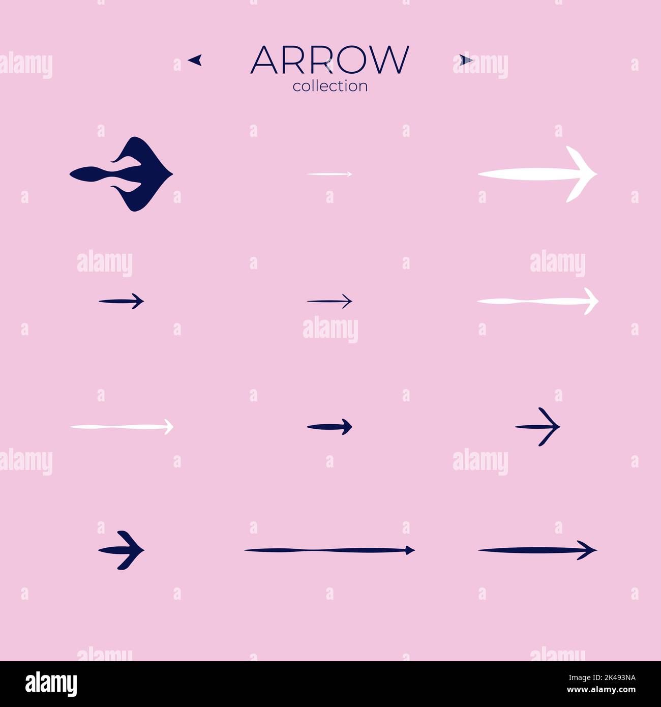 Premium set of arrow line. Line icons collection. Trendy line style ...