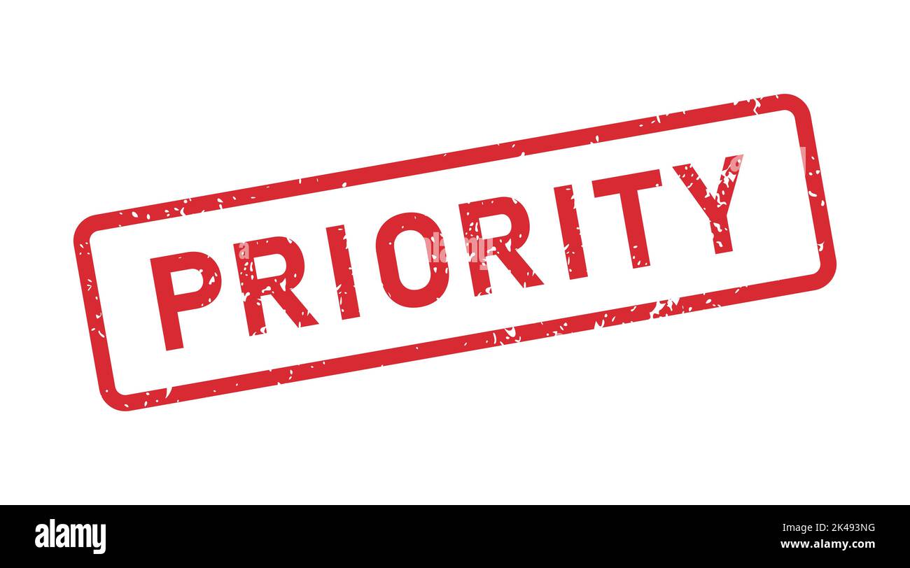 Grunge Priority word rubber stamp. Priority red sign sticker set ...