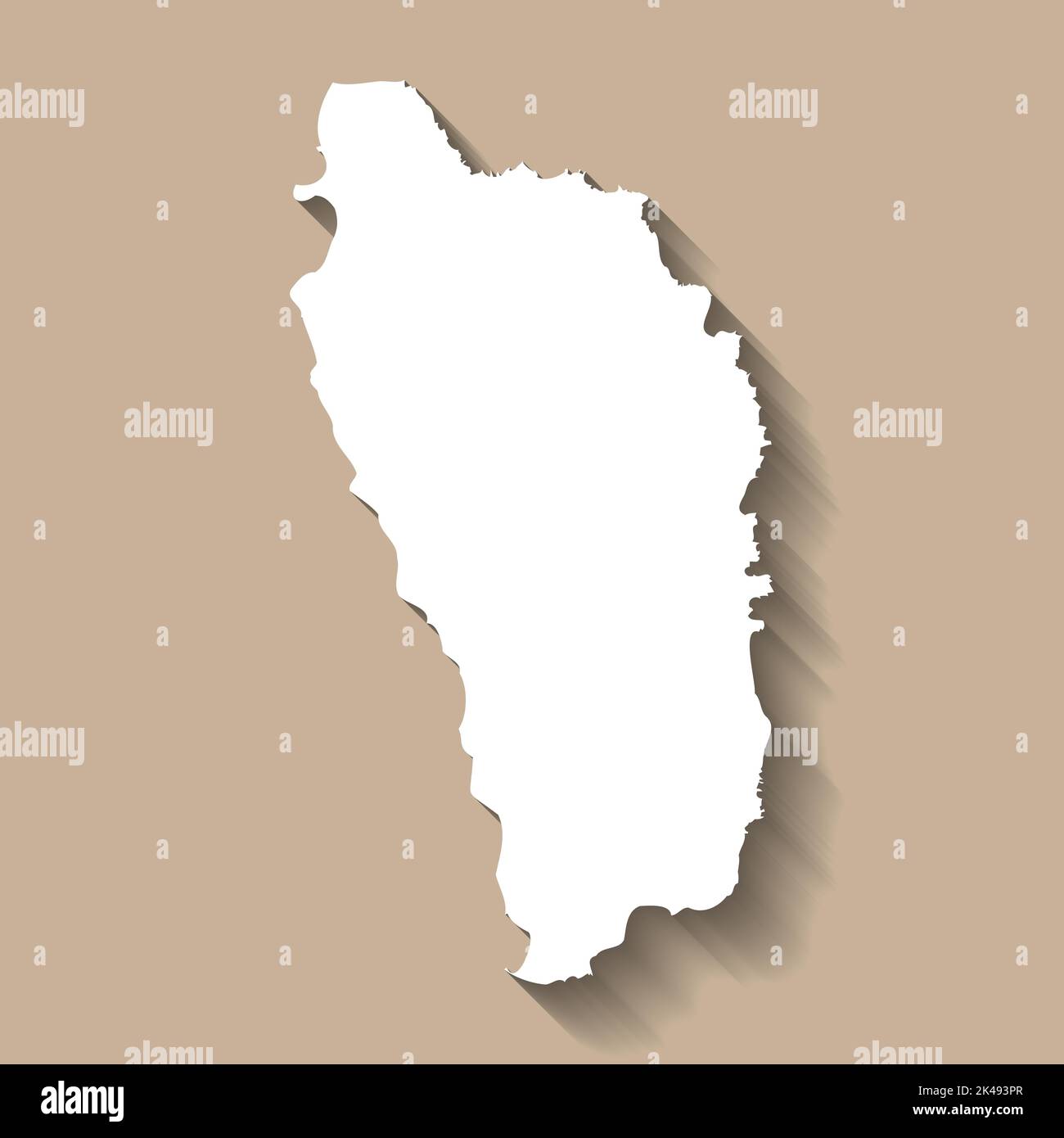 Dominica vector country map silhouette Stock Vector Image & Art - Alamy