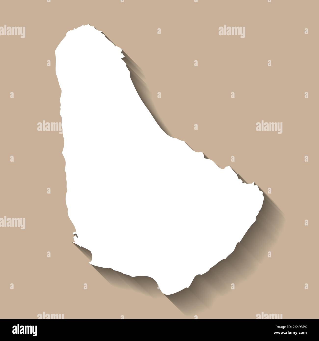 Barbados vector country map silhouette Stock Vector Image & Art - Alamy