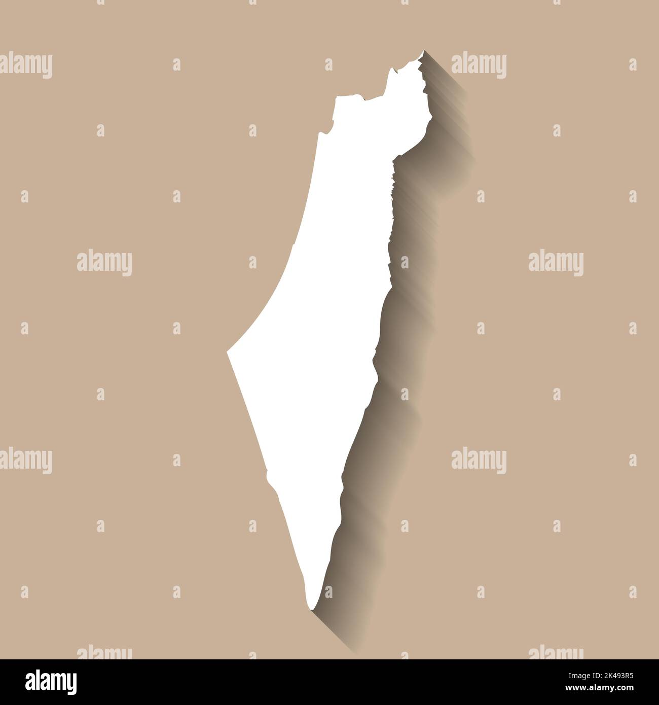 Israel vector country map silhouette Stock Vector Image & Art - Alamy