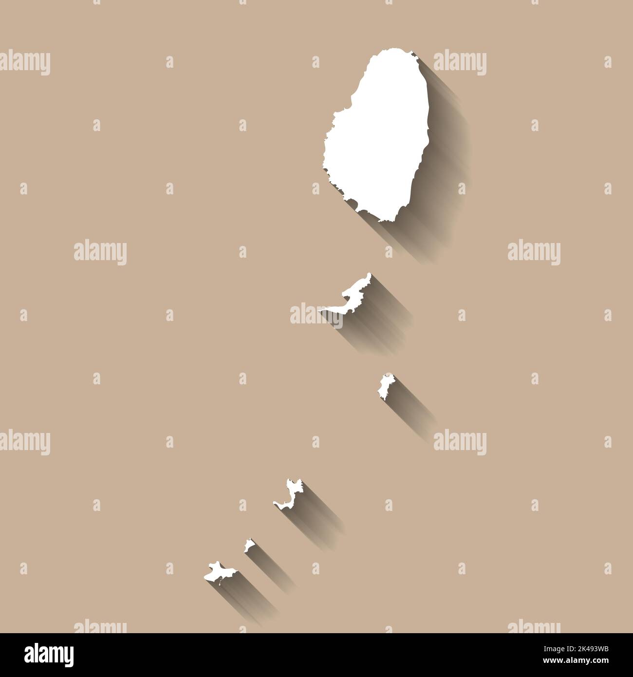 Vincent vector outline map hi-res stock photography and images - Alamy