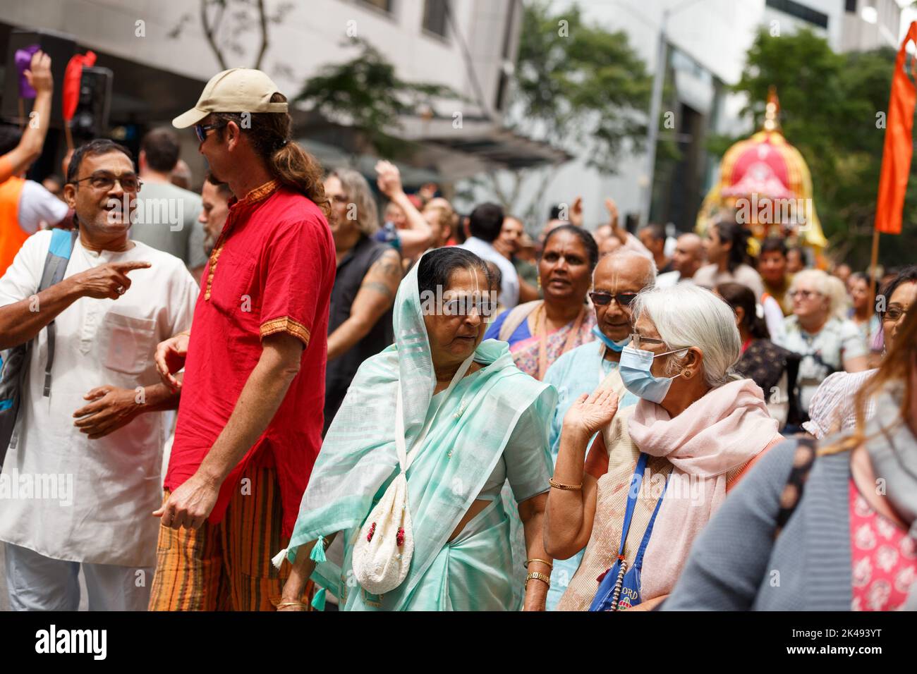 Brisbane, Australia. 01st Oct, 2022. Crowd members continue to march ...