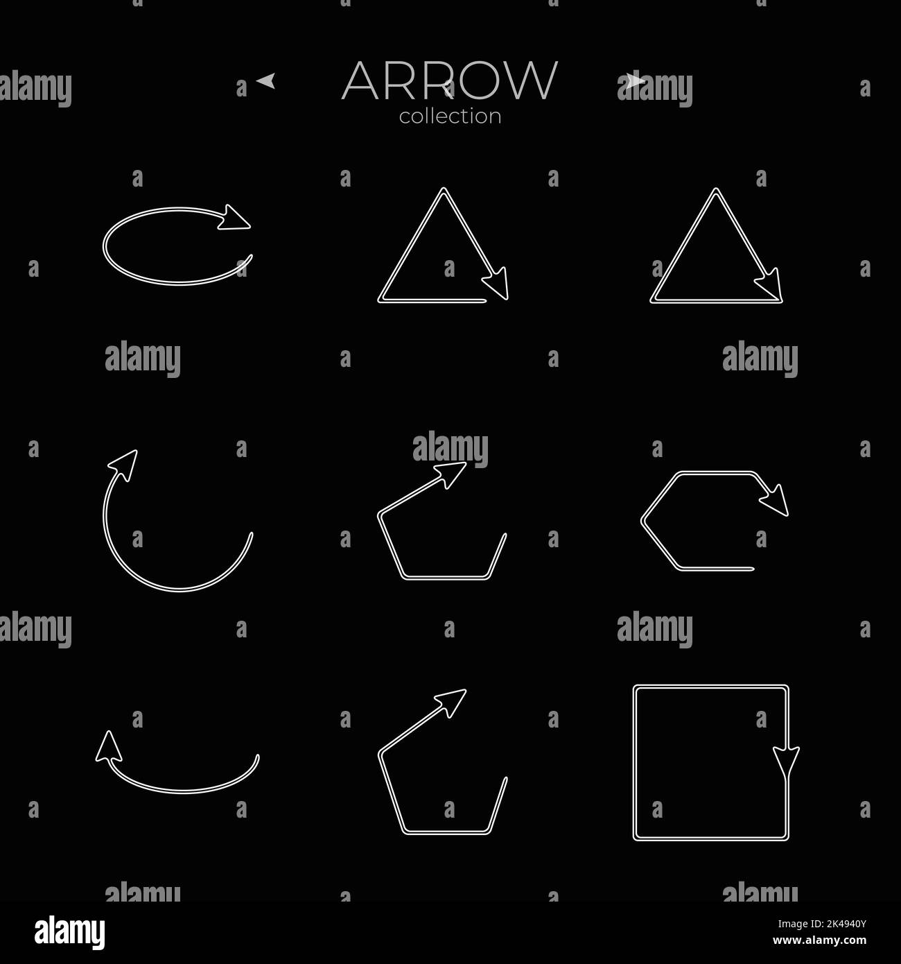 Line Arrow icon set. Universal Arrow icon. Arrow basic UI elements. For Web Graphics. Vector ...
