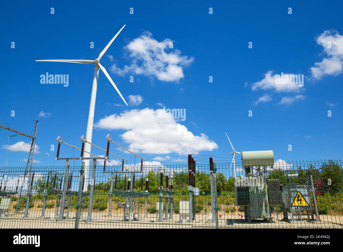 Wind turbine for electric power production and electrical substation ...