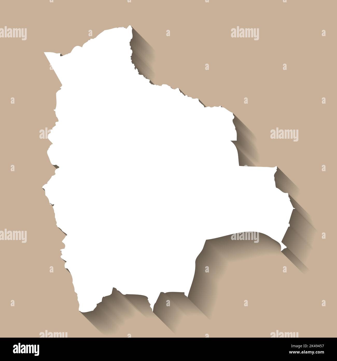 Bolivia vector country map silhouette Stock Vector Image & Art - Alamy