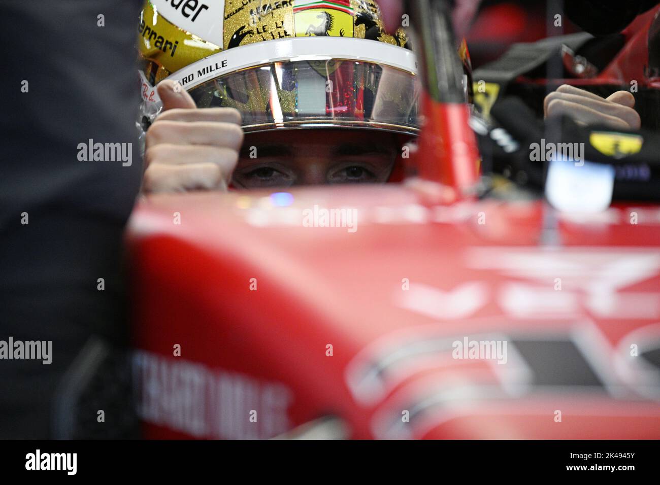 Singapore. 1st Oct, 2022. Ferrari's Monegasque driver Charles Leclerc ...