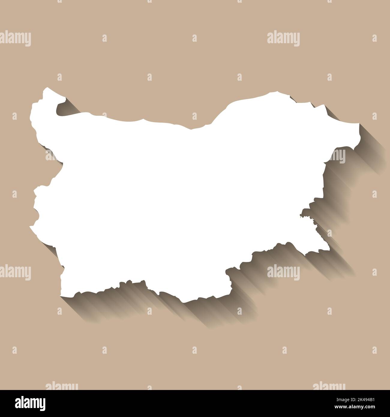 Bulgaria vector country map silhouette Stock Vector Image & Art - Alamy