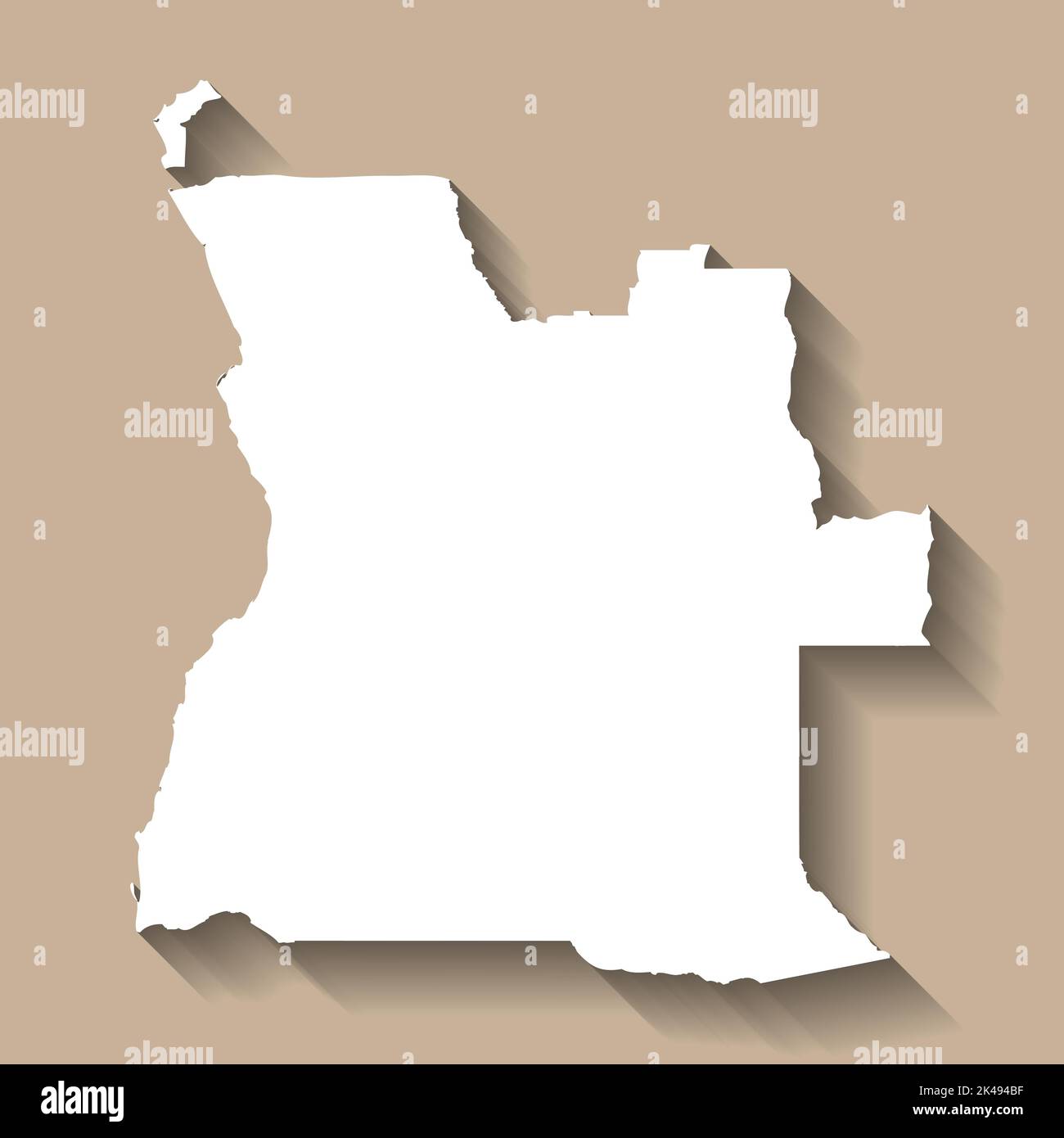 Angola vector country map silhouette Stock Vector Image & Art - Alamy