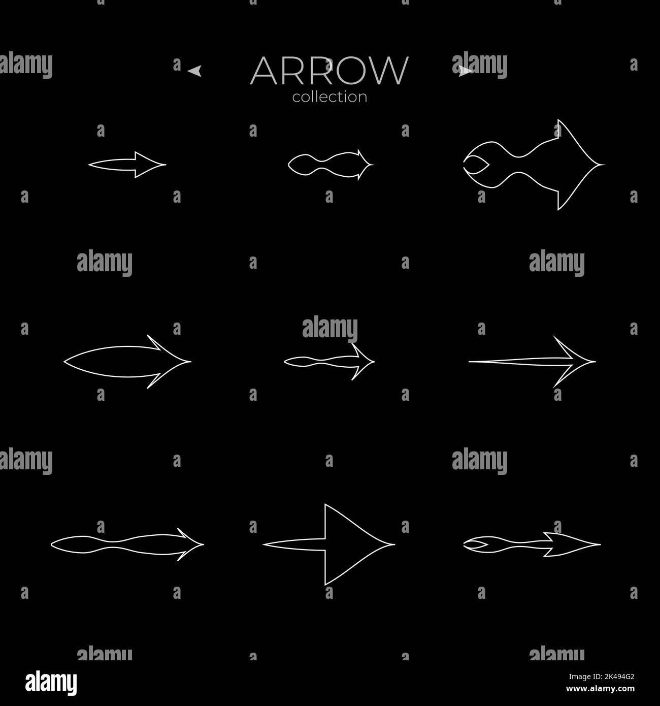 Thin Line Icons. Outline symbol collection. Modern vector symbols. To ...
