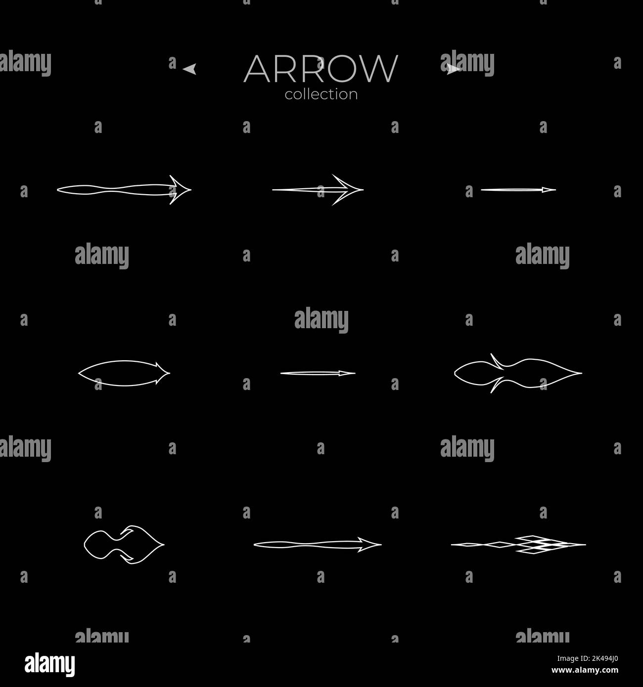 Thin Line Icons. Universal Arrow icon. Modern vector symbols. For Apps ...
