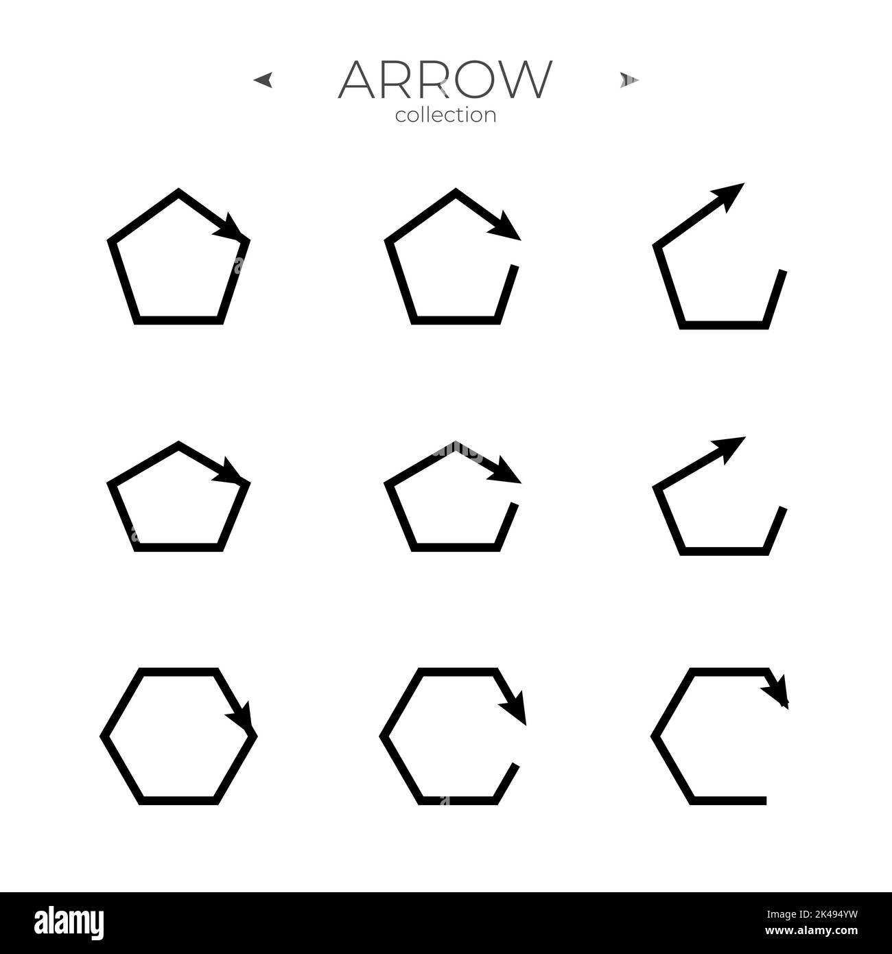 Premium Set Of Arrow Line Line Icons Collection Trendy Line Style