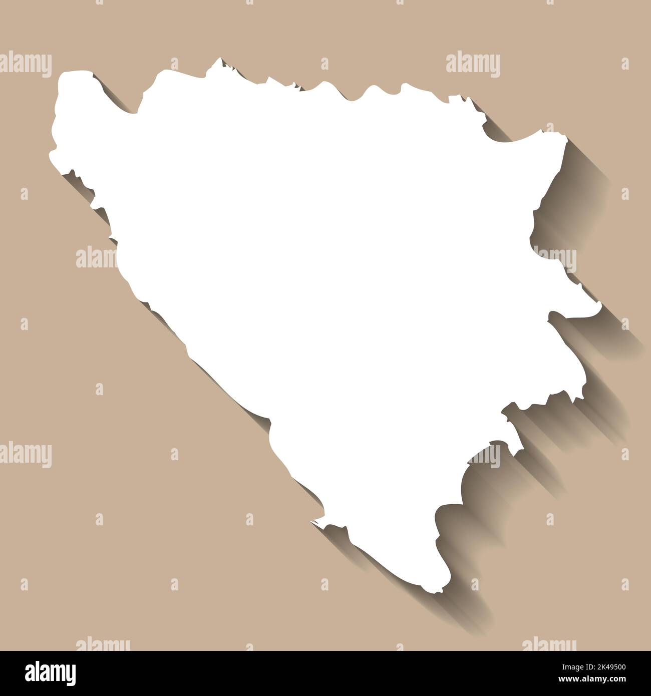 Bosnia and Herzegovina vector country map silhouette Stock Vector Image ...