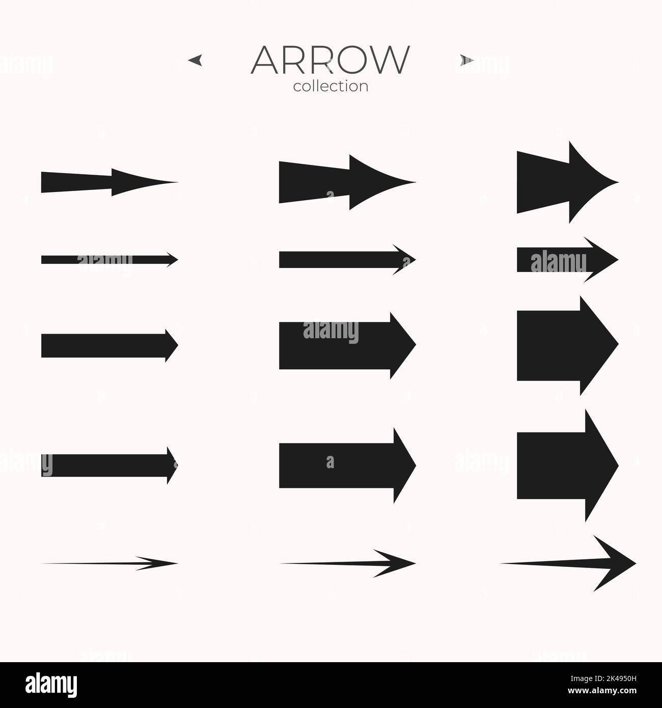 Simple set of arrow icons. Arrow symbol collection. Modern vector ...