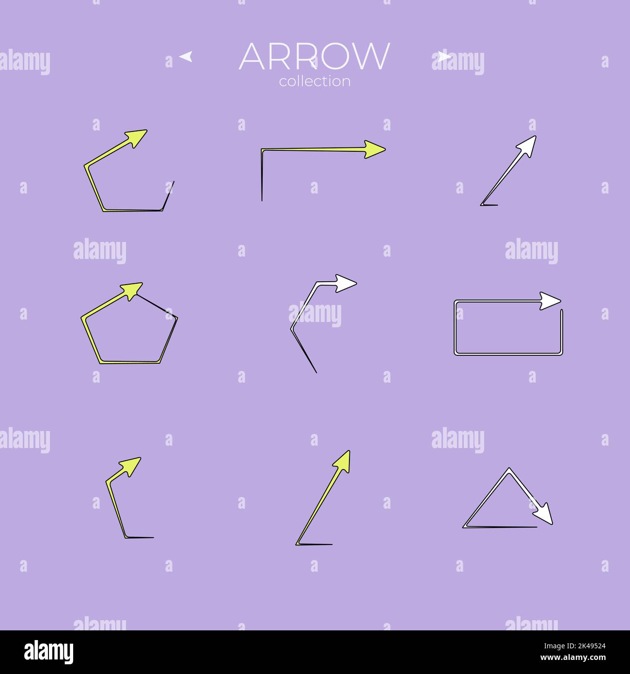 Set of colour arrows. Arrows colorful set. Abstract minimalistic ... Set of colour arrows. Arrows colorful set. Abstract minimalistic ...