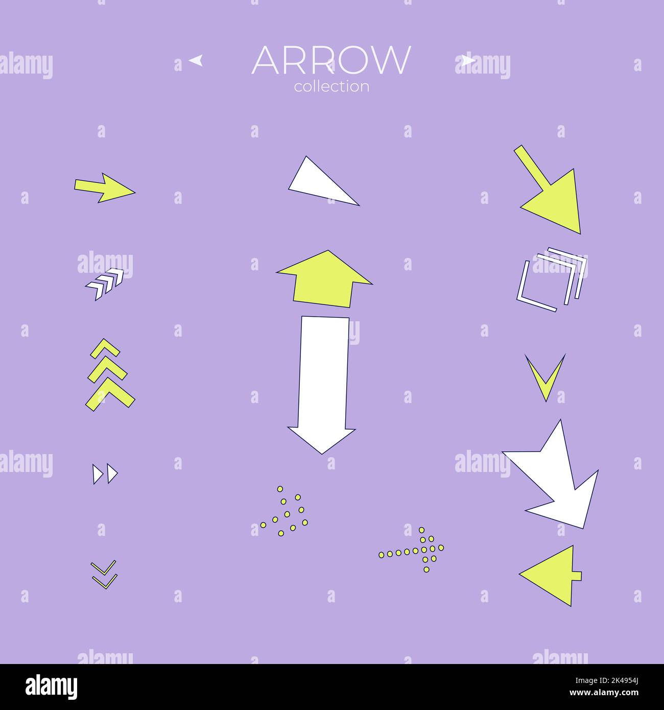 Colorful arrows. Arrows colorful set. Abstract minimalistic patterns ...