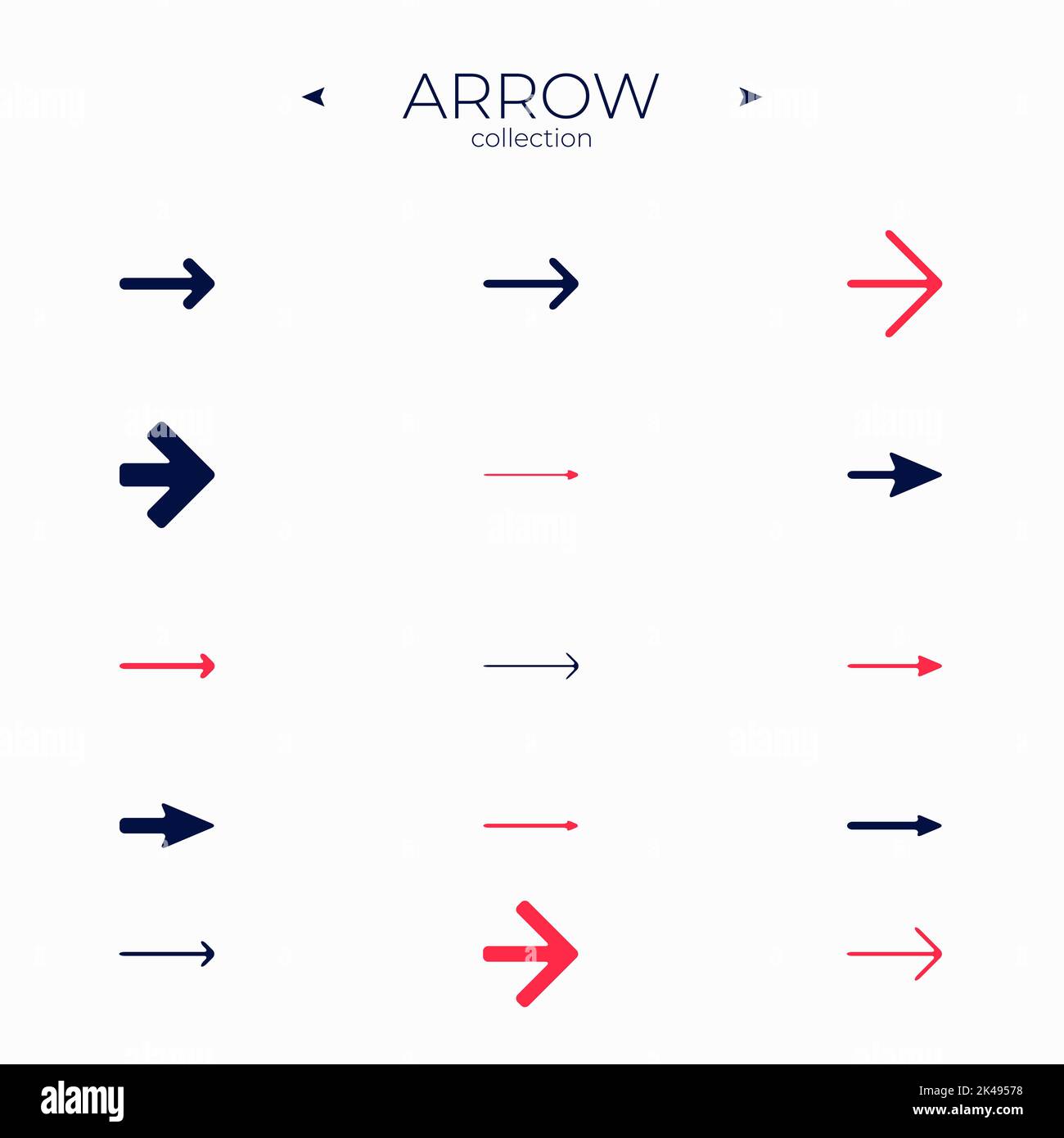 Smooth Line Icons. Smooth arrow symbol collection. Trendy line style. For Web Graphics. Editable ...