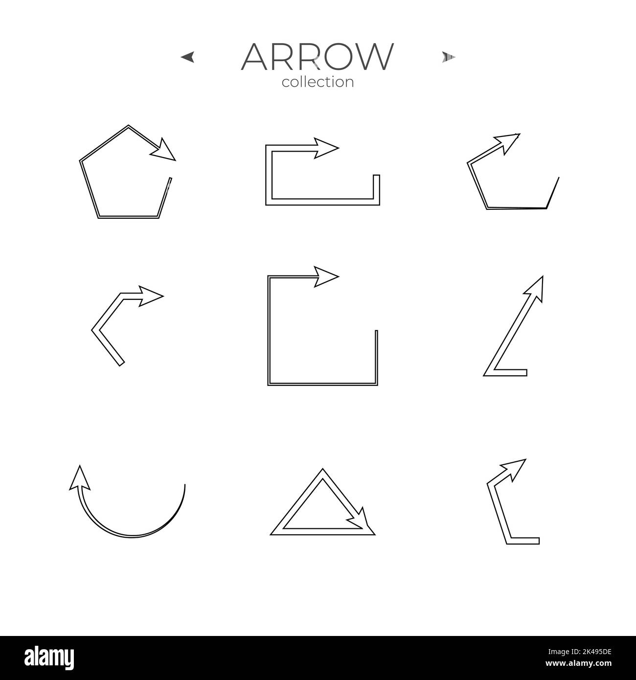 Simple set of arrow icons. Arrow vector icon set. Modern vector symbols. To use in web and ...