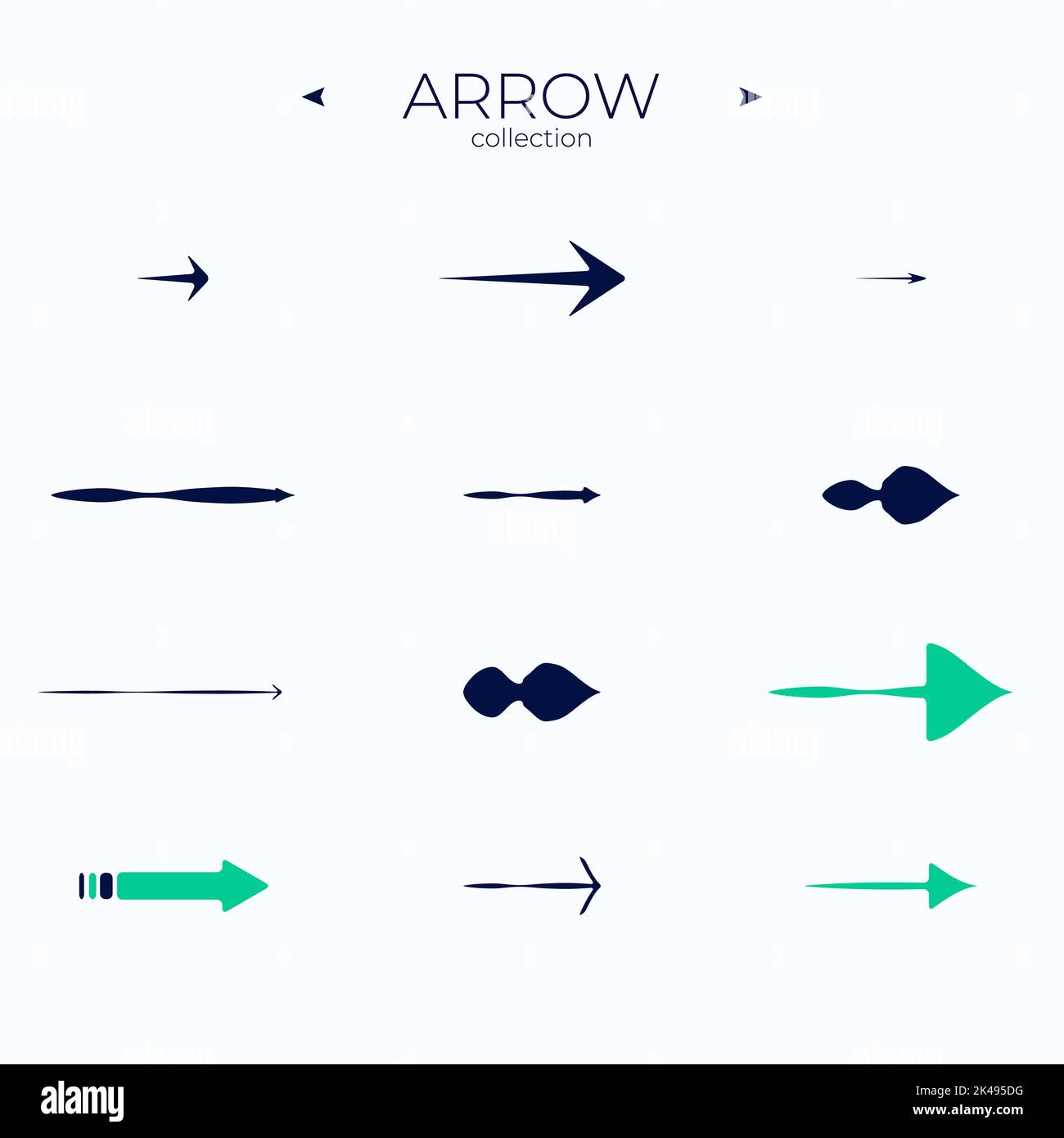 Premium set of arrow line. Smooth arrow symbol collection. Thin line style. Web symbols for web ...