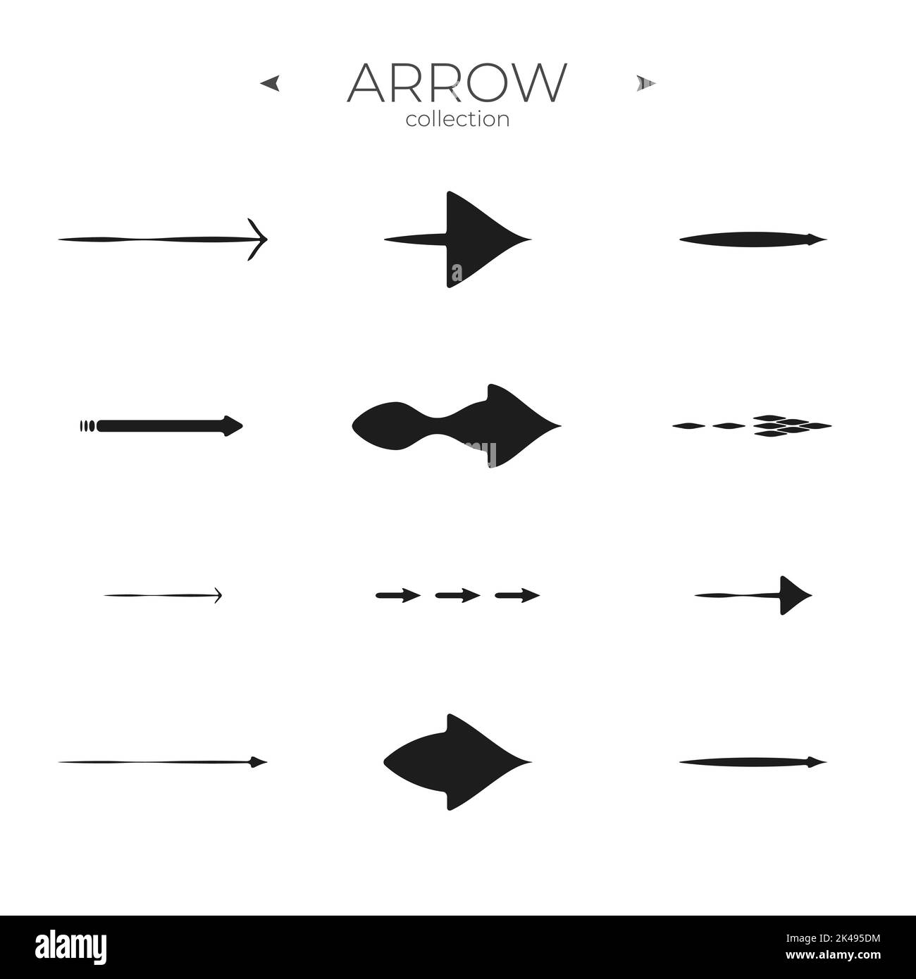 Line Arrow icon set. Smooth Arrow icons set. Modern vector symbols. To use in web and mobile UI ...