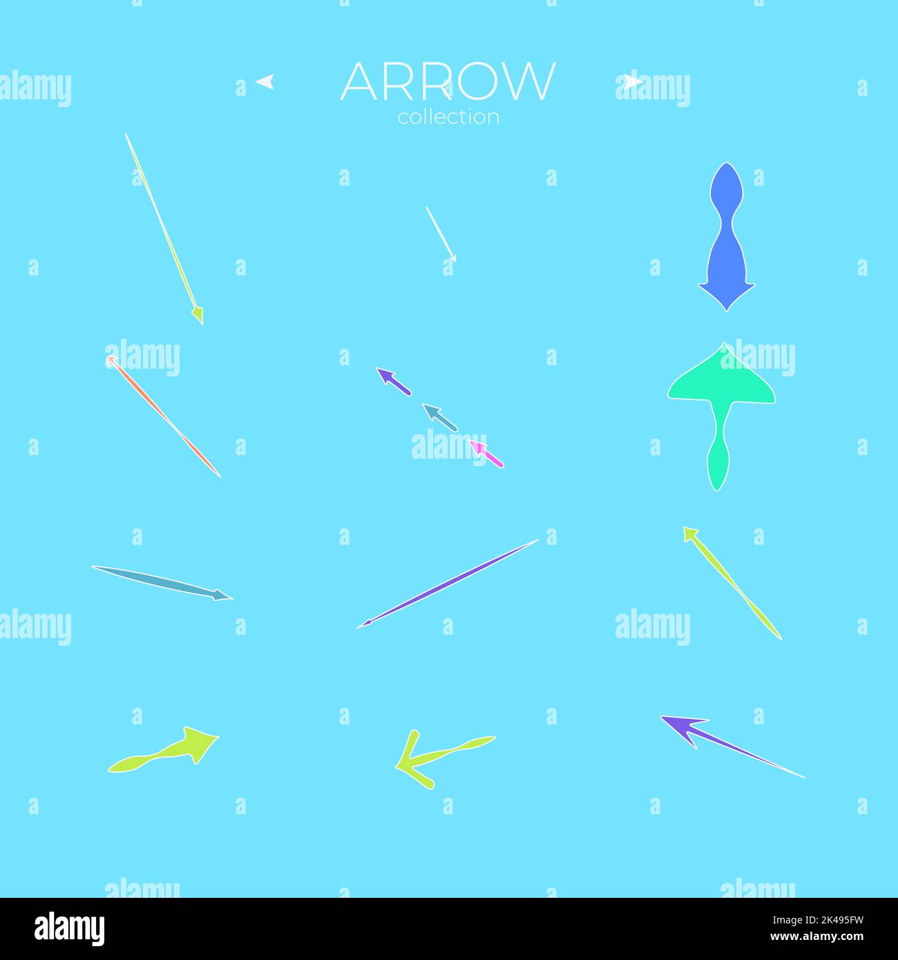 Set of arrows. Arrows vector collection. With elegant style. Symbol set ...