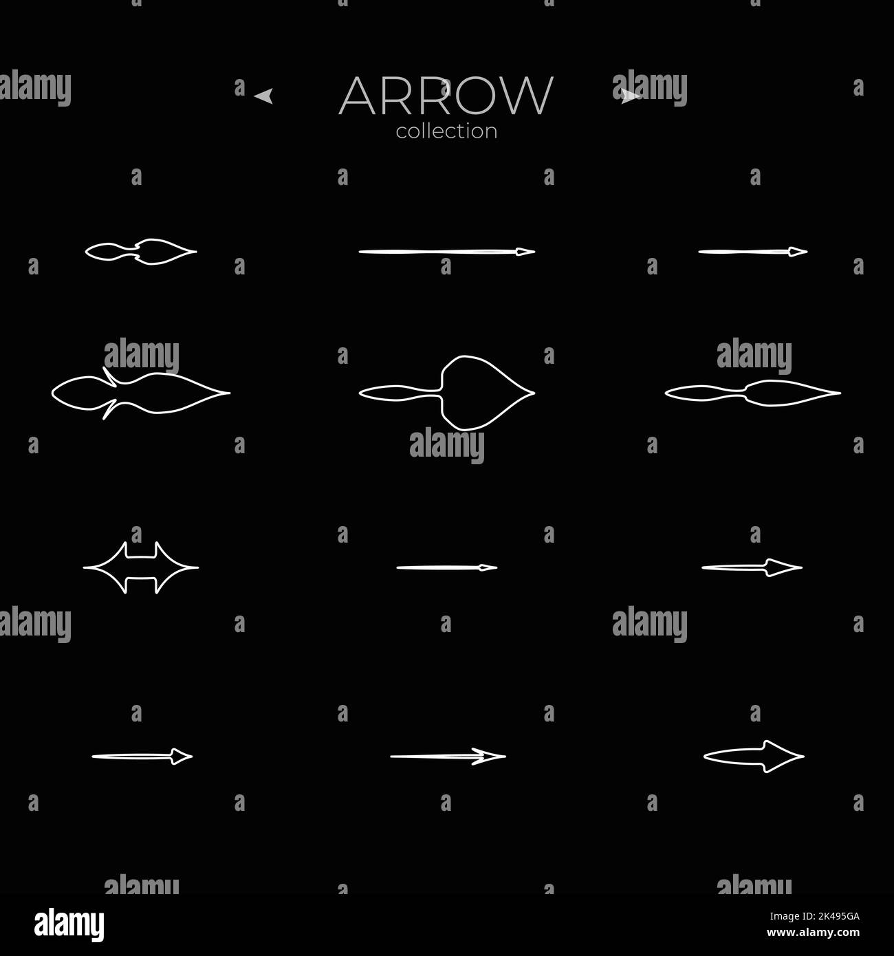 Line Arrow icon set. Universal Arrow icon. Arrow basic UI elements. To use in web and mobile UI ...