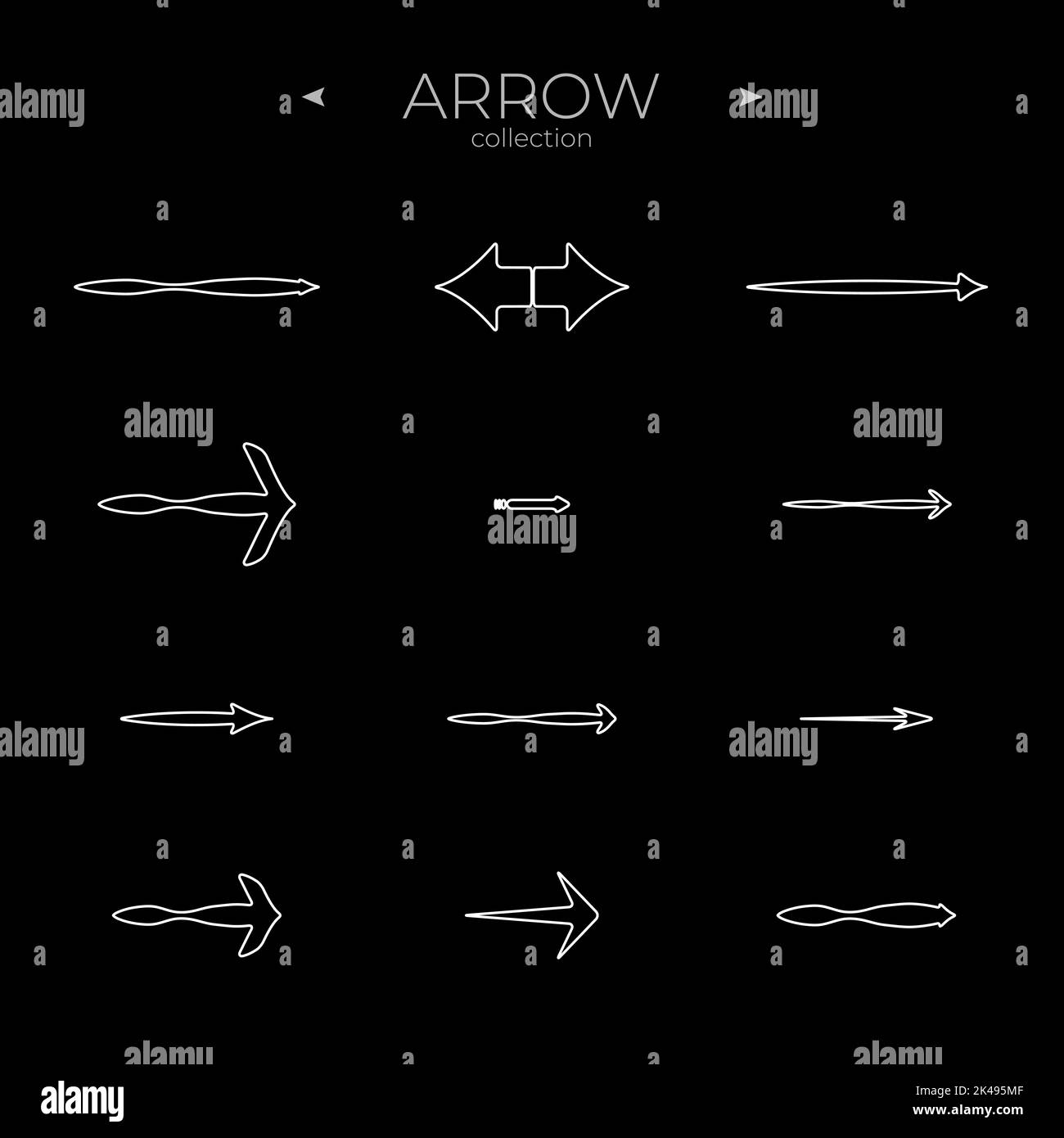 Premium set of arrow line. Linear Arrow icons set. Modern vector ...