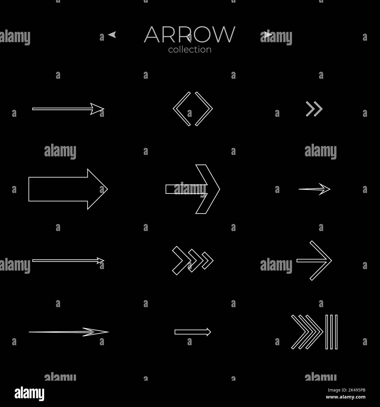 Simple Set Of Arrow Icons Arrow Vector Icon Set Arrow Basic Ui Elements For Web Graphics