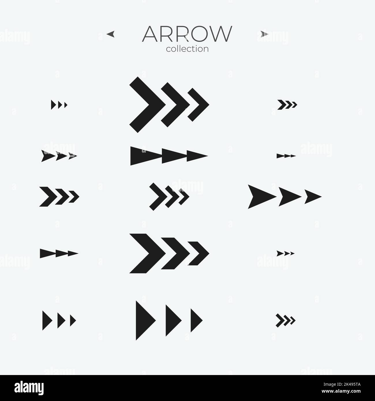 Premium set of arrow. Arrow vector icon set. Arrow basic UI elements. For Apps. Vector Stock ...