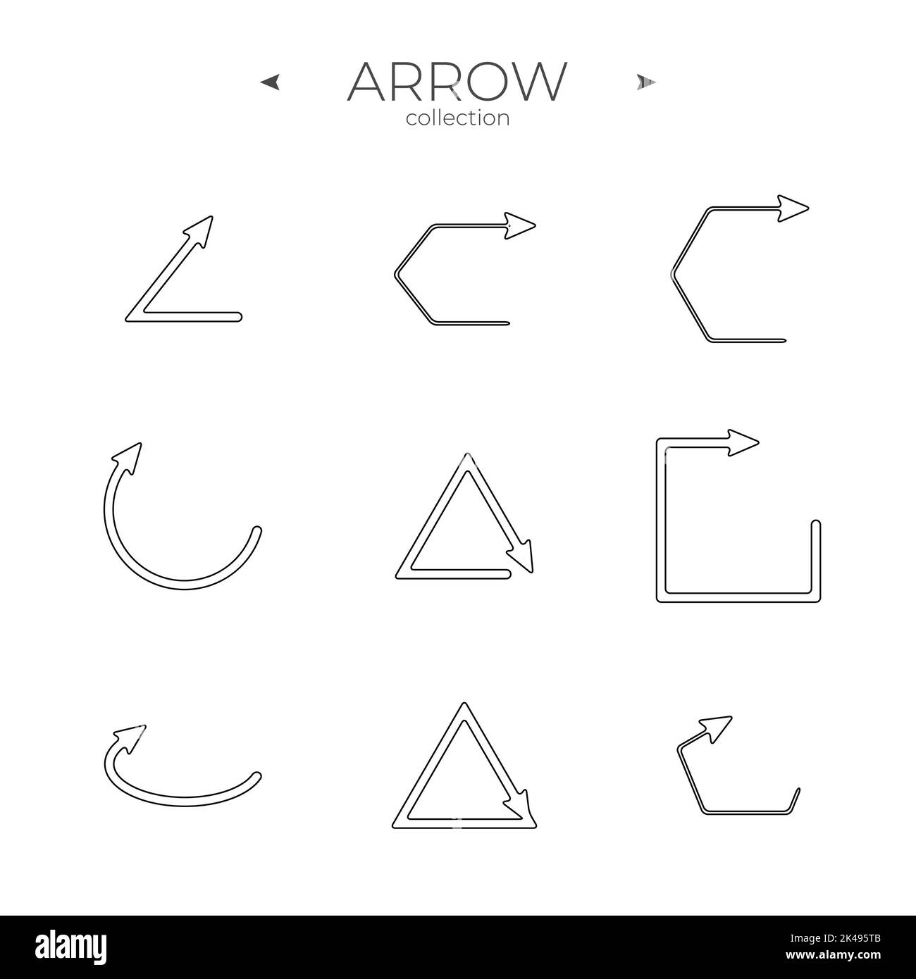 Stroke arrow Black and White Stock Photos & Images - Alamy